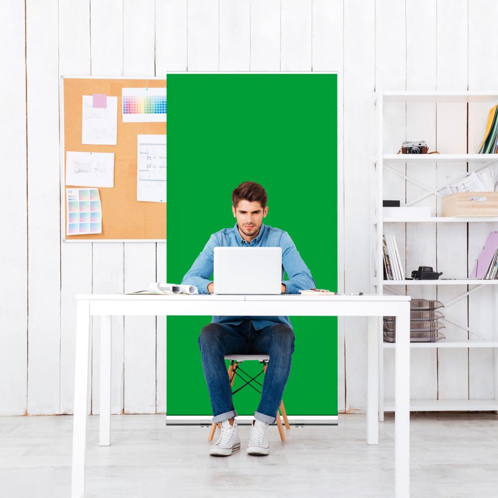 Green Screen roll-up, 85 x 200 cm, Green Screen roll-up hos Onlineprinters
