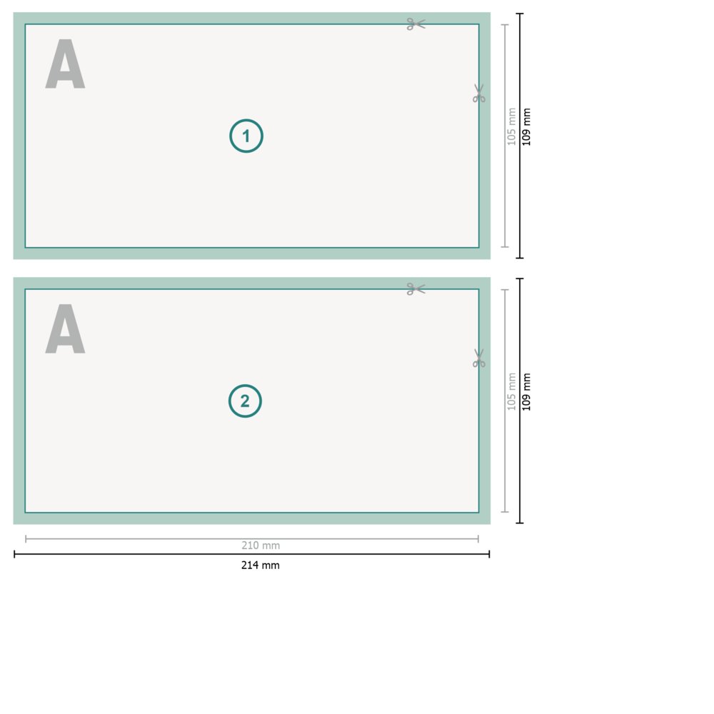 Inbjudningskort med effektfärger, liggande format, A65, A65 hos ...