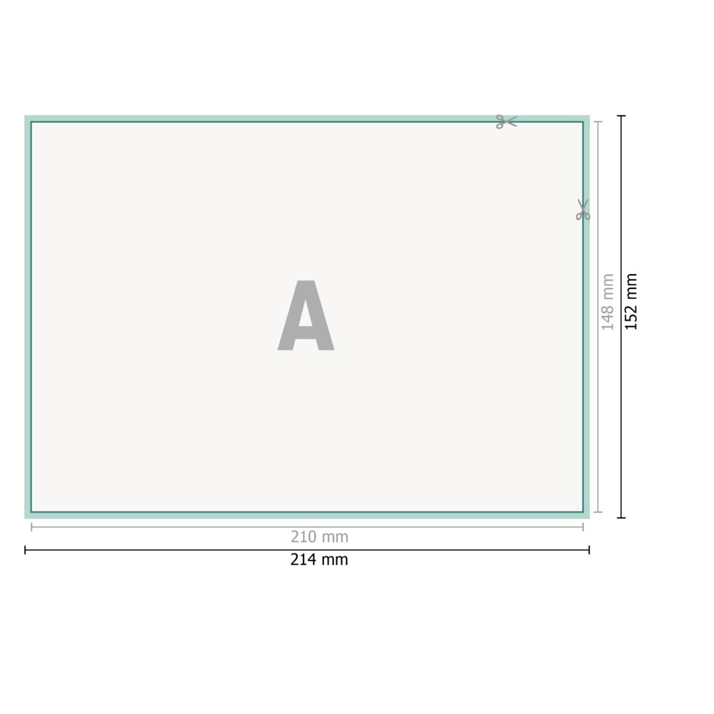 Block med cover, A5, liggande format, A5 hos Onlineprinters