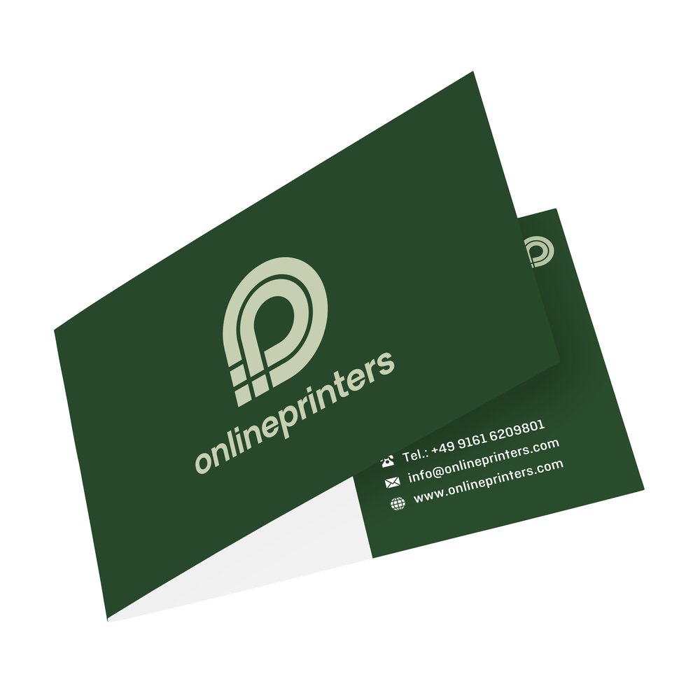 Vikta visitkort, liggande format, 9,0 x 5,0 cm, 9,0 x 5,0 cm hos ...