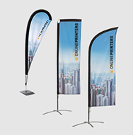 Trycka reklamflaggor - fraktfritt | onlineprinters.se